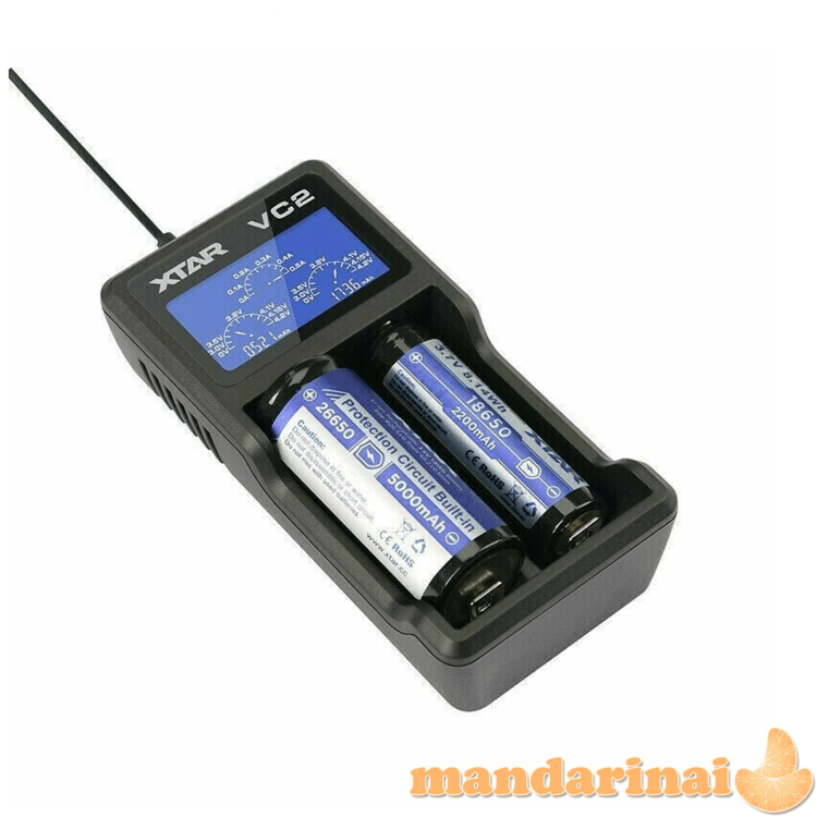 Išmanusis , Li-Ion 2x akumuliatorių įkroviklis | Mandarinai.lt